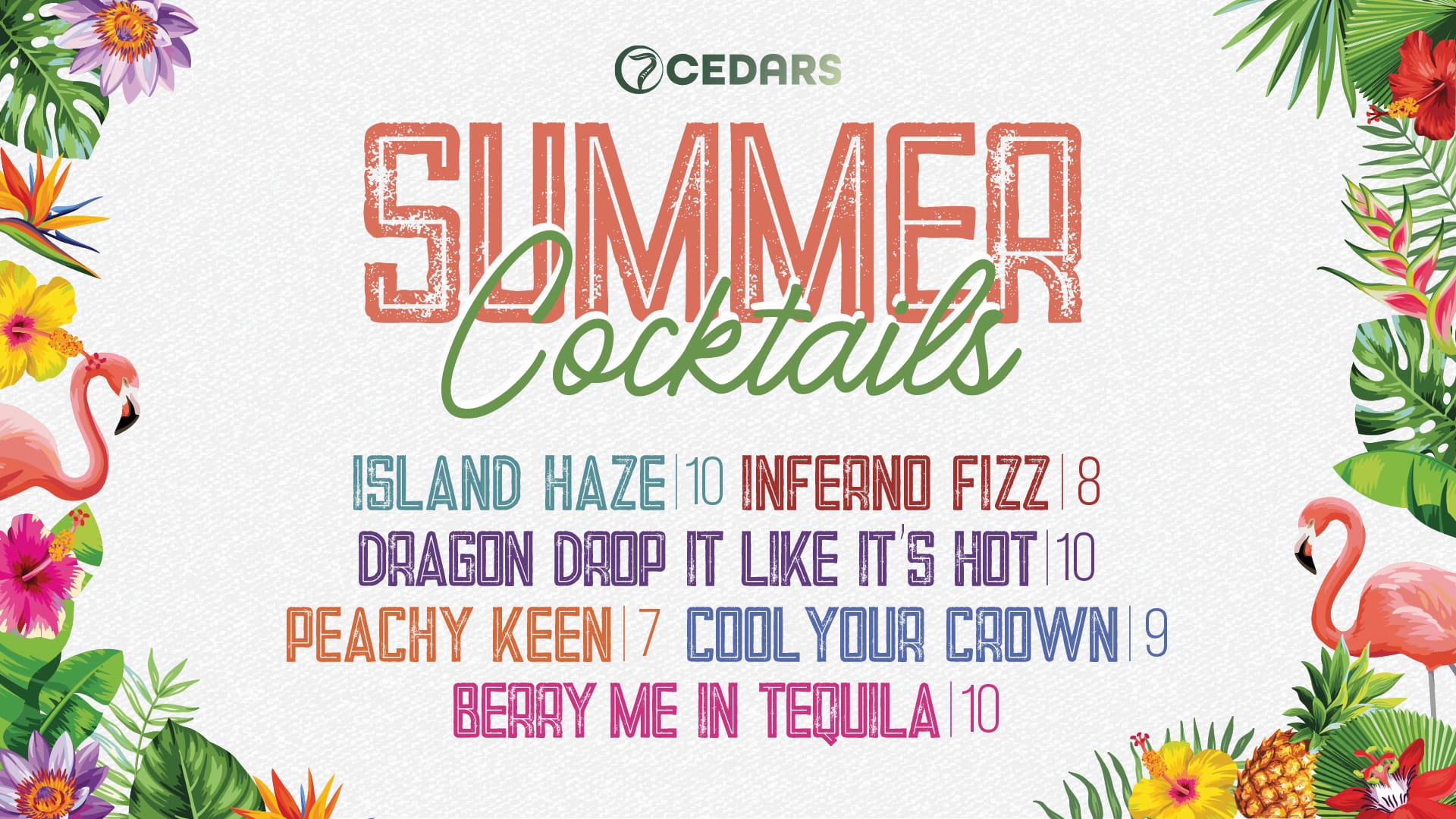 Summer Cocktails | 7 Cedars Casino